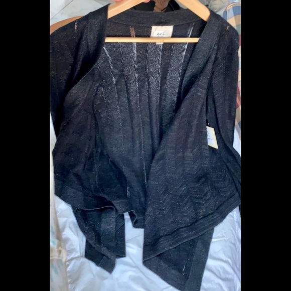 ECI | Sweaters | Eci New York Knit Metallic Open Cardigan Jacket Xl ...